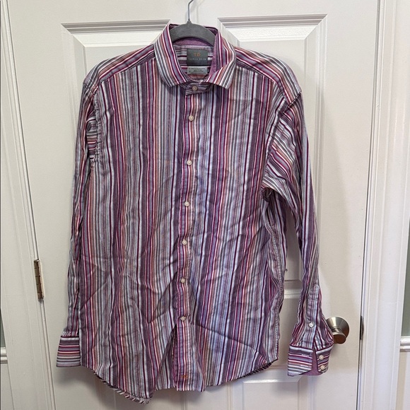 Thomas Dean | Shirts | Thomas Dean Multicolor Striped Mens Shirt | Poshmark